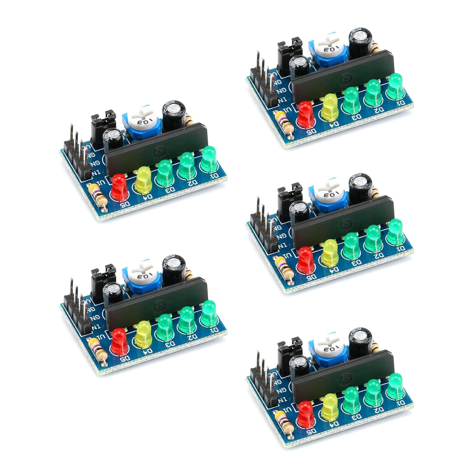 Amazon.com: JESSINIE 5Pcs KA2284 Level Indicator Module 5 LED Battery ...