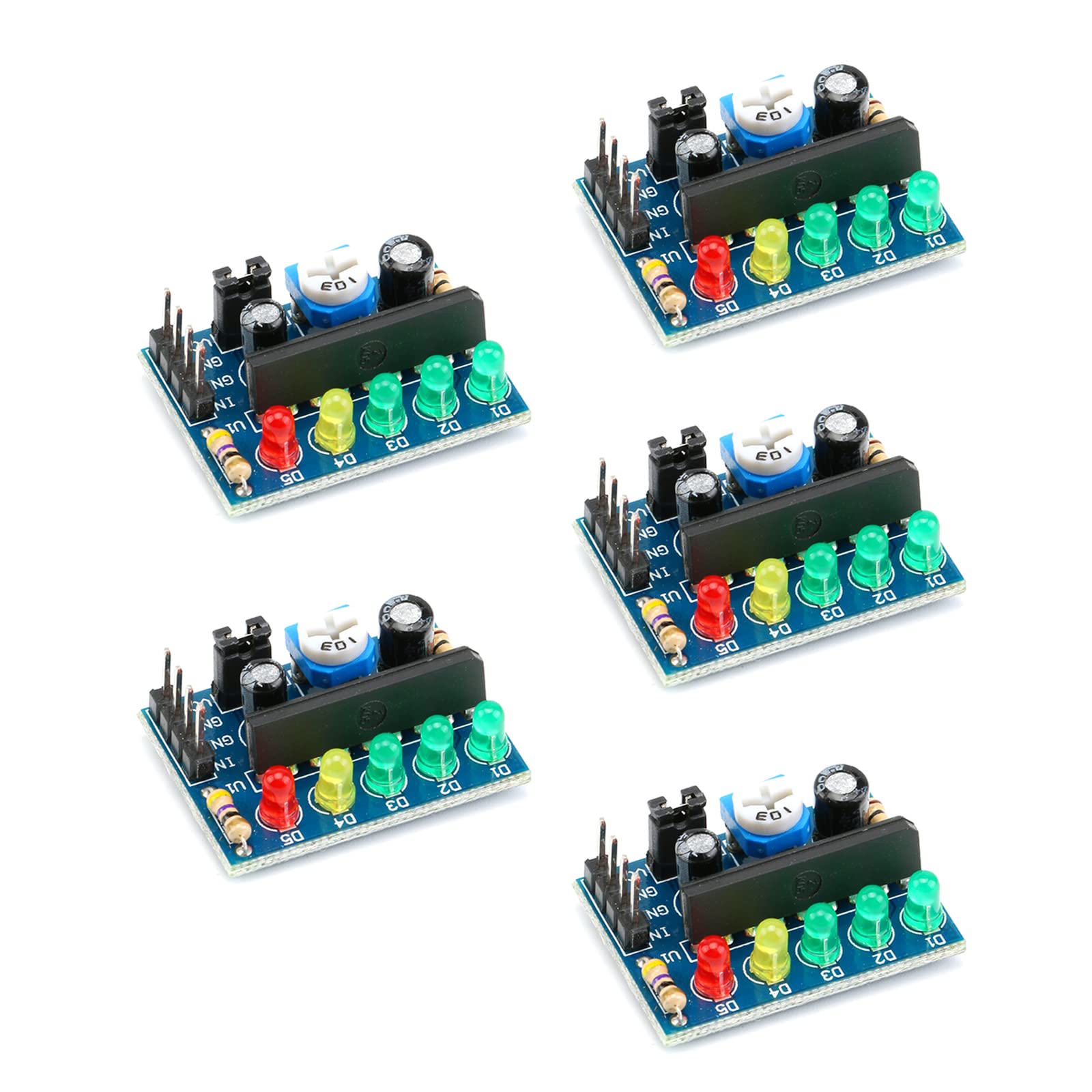 Amazon.com: JESSINIE 5Pcs KA2284 Level Indicator Module 5 LED Battery Indicator Power Audio ...