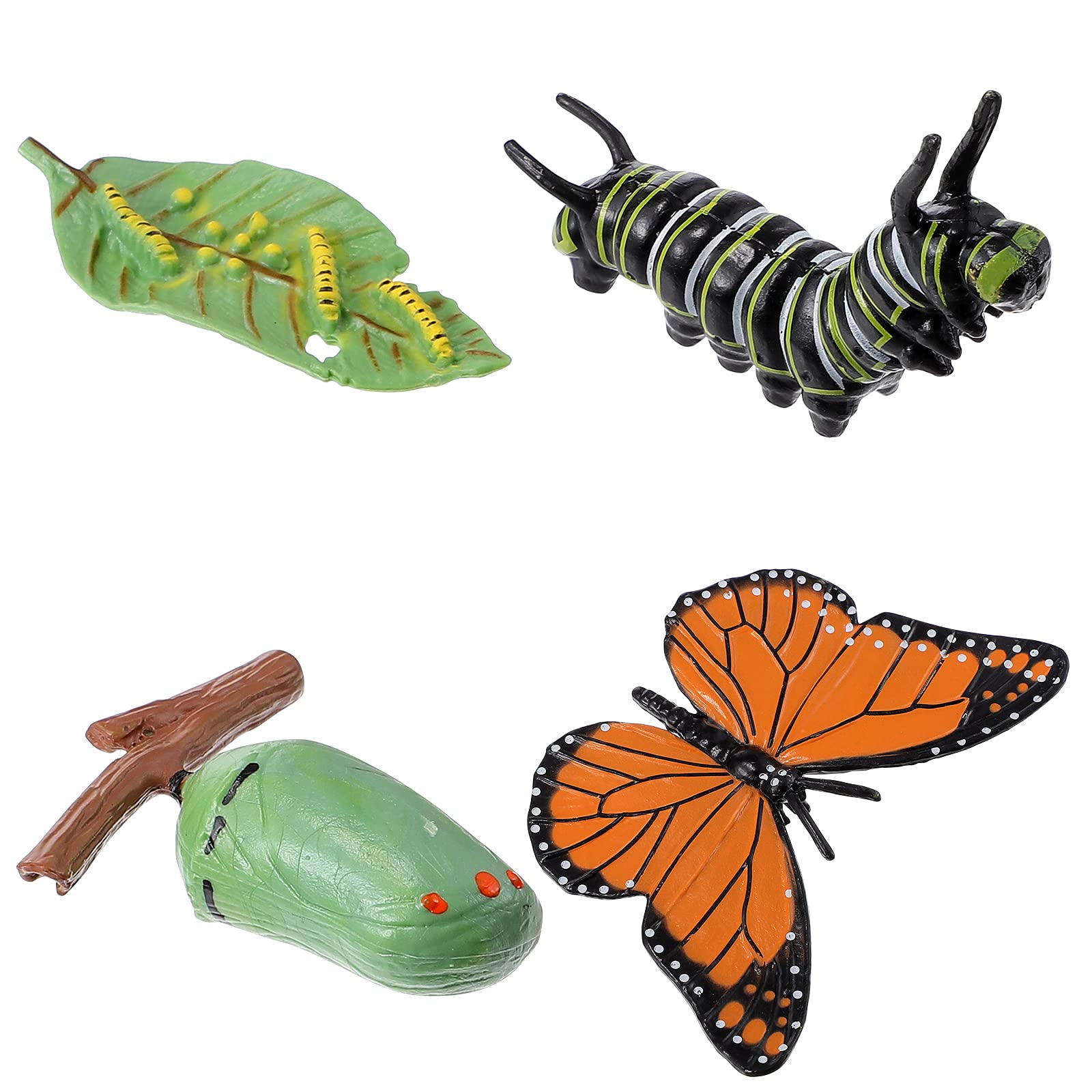 Buy DOITOOL 4pcs Insect Figurines Life Cycle of Butterfly Plastic ...