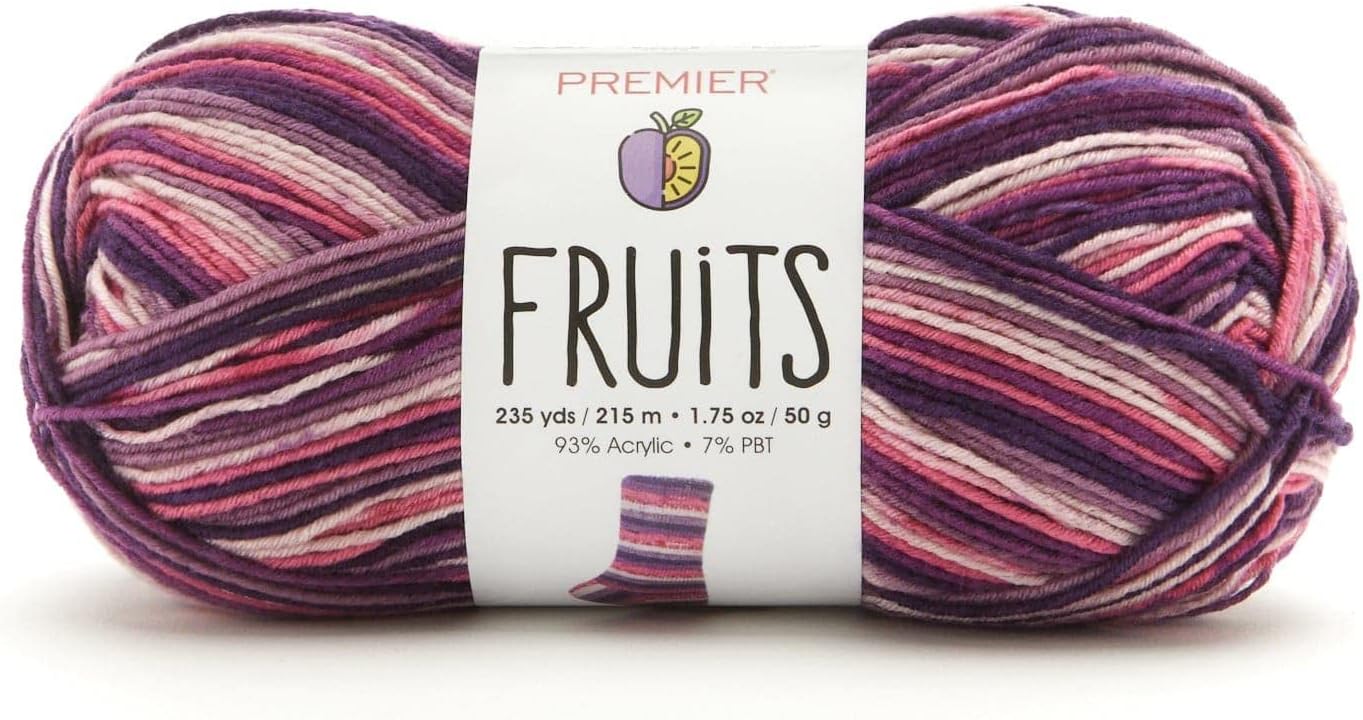 Amazon.com: Premier Yarns Fruits Yarn, Acrylic Sock Weight Yarn for ...
