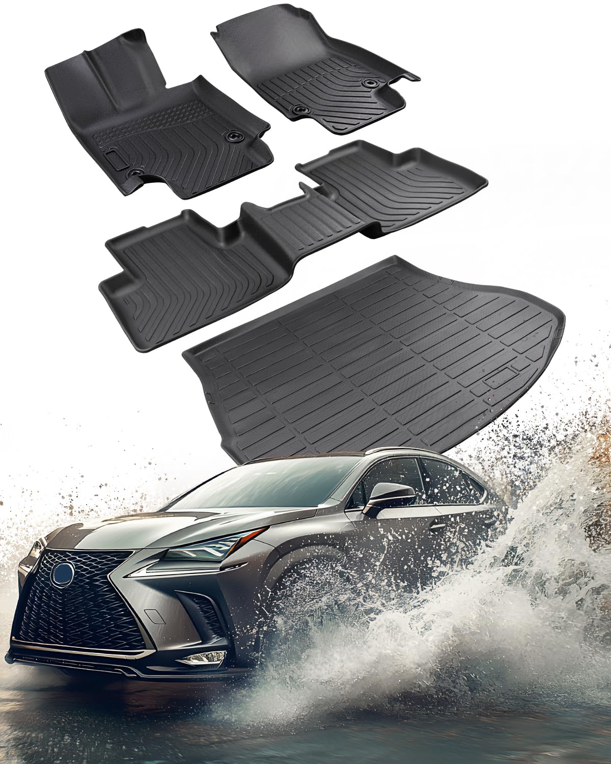 Amazon.com: DiffCar® for Lexus NX Floor Mats & Cargo Liner 2025 2024 ...