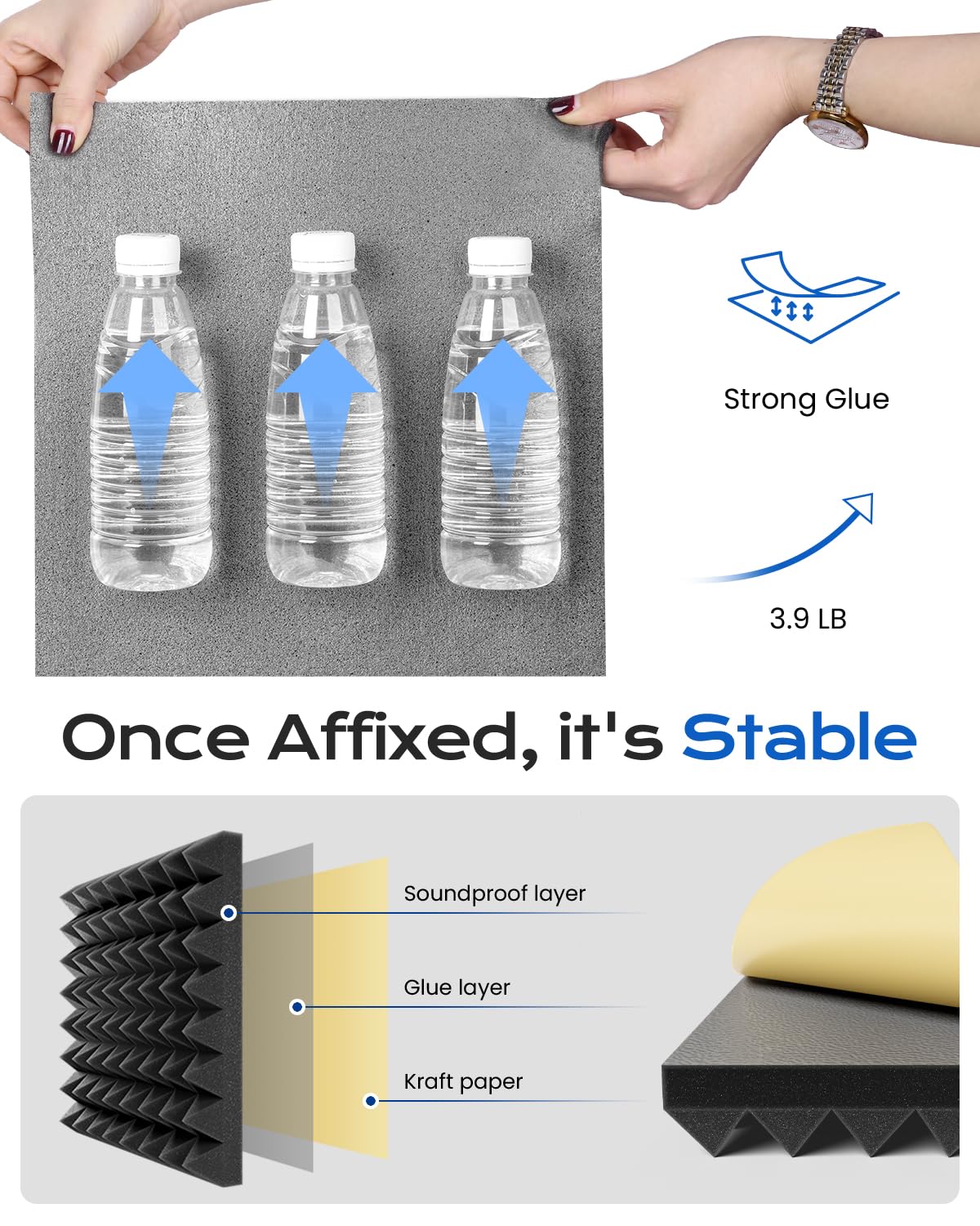 Snapklik.com : Sonicism 12 Pack Pyramid Sound Proof Foam Panels