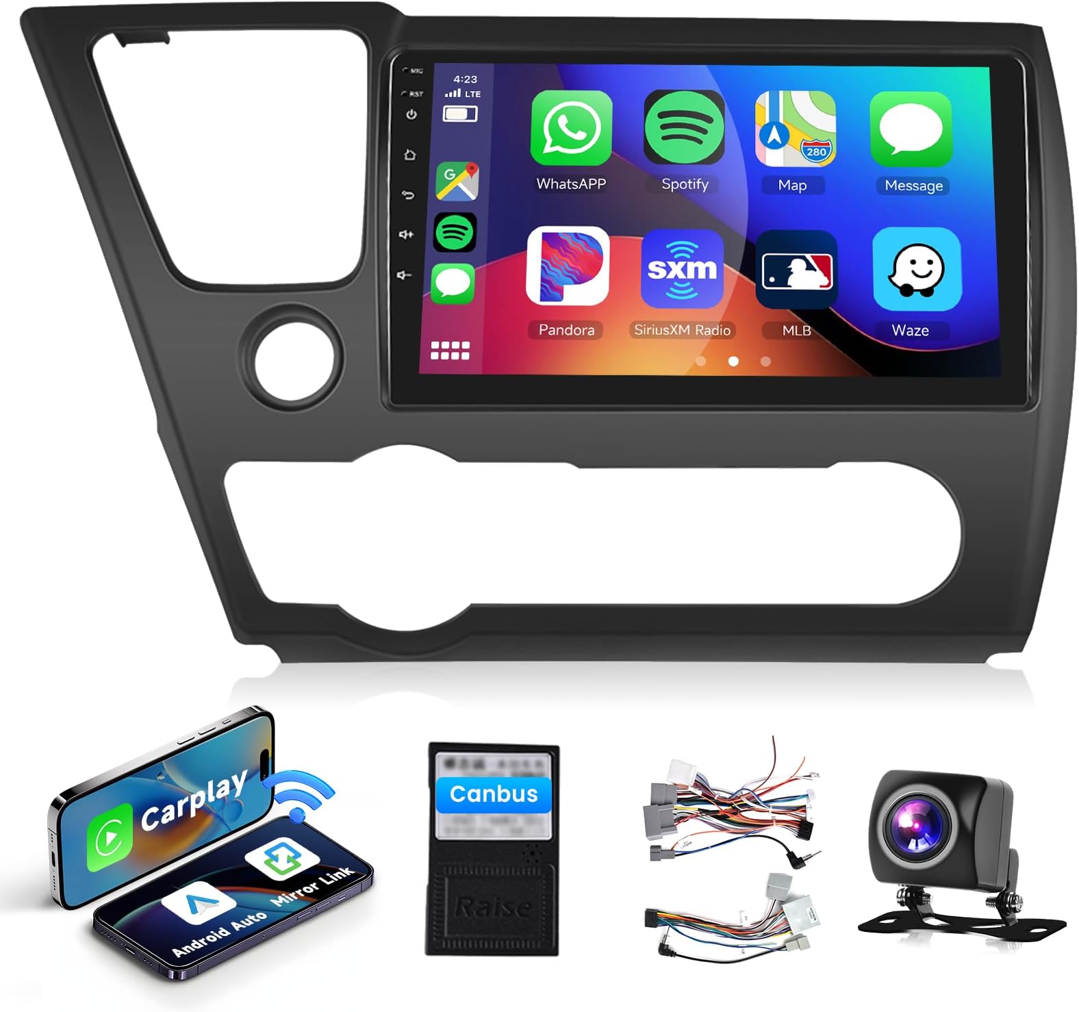Amazon.com: 【DSP EQ】 Car Radio Stereo for Honda Civic 2013 2014 2015 ...