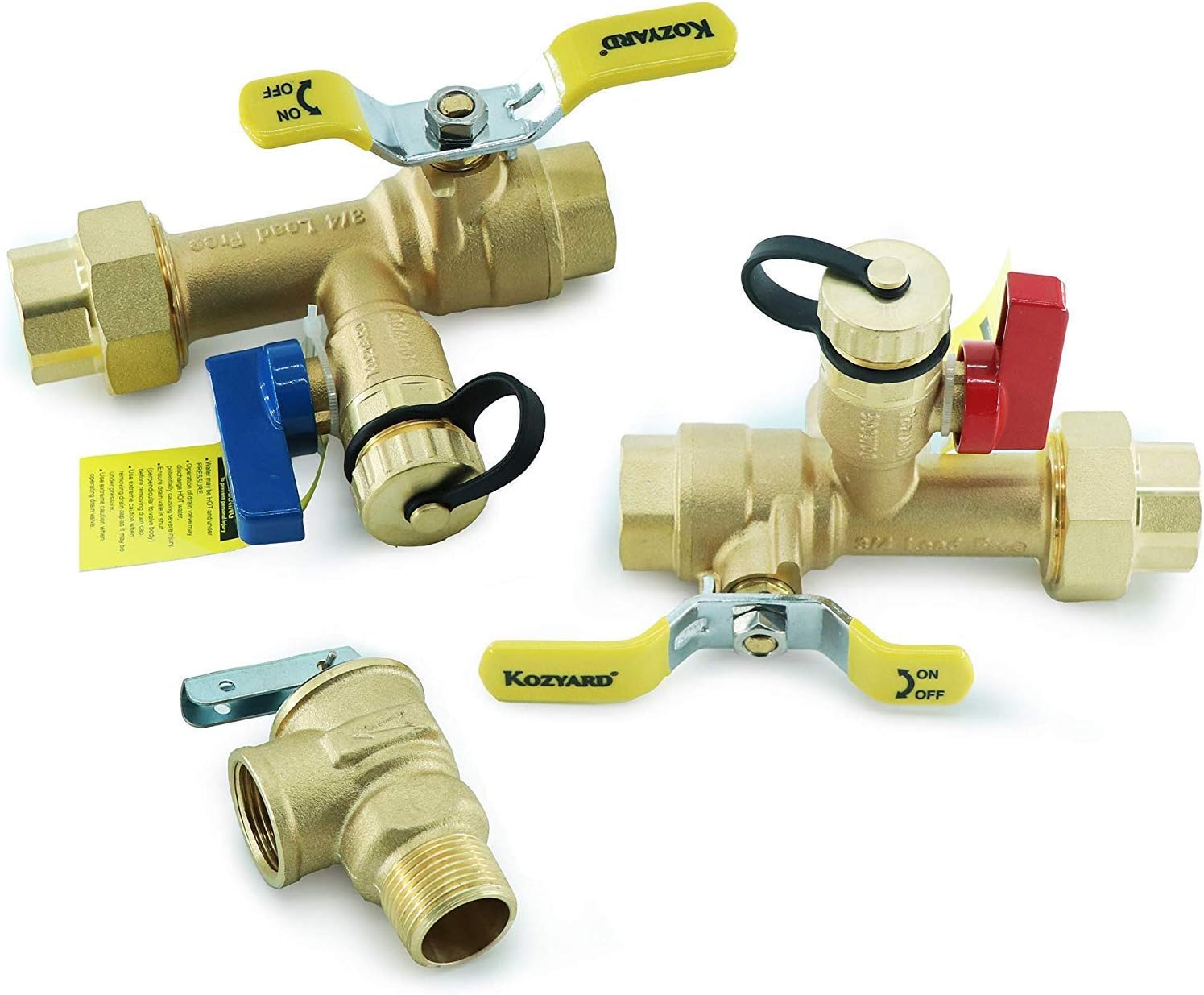 LIULO TOOL 3/4 Inch IPS Isolator Tankless Water Heater Service Valve ...