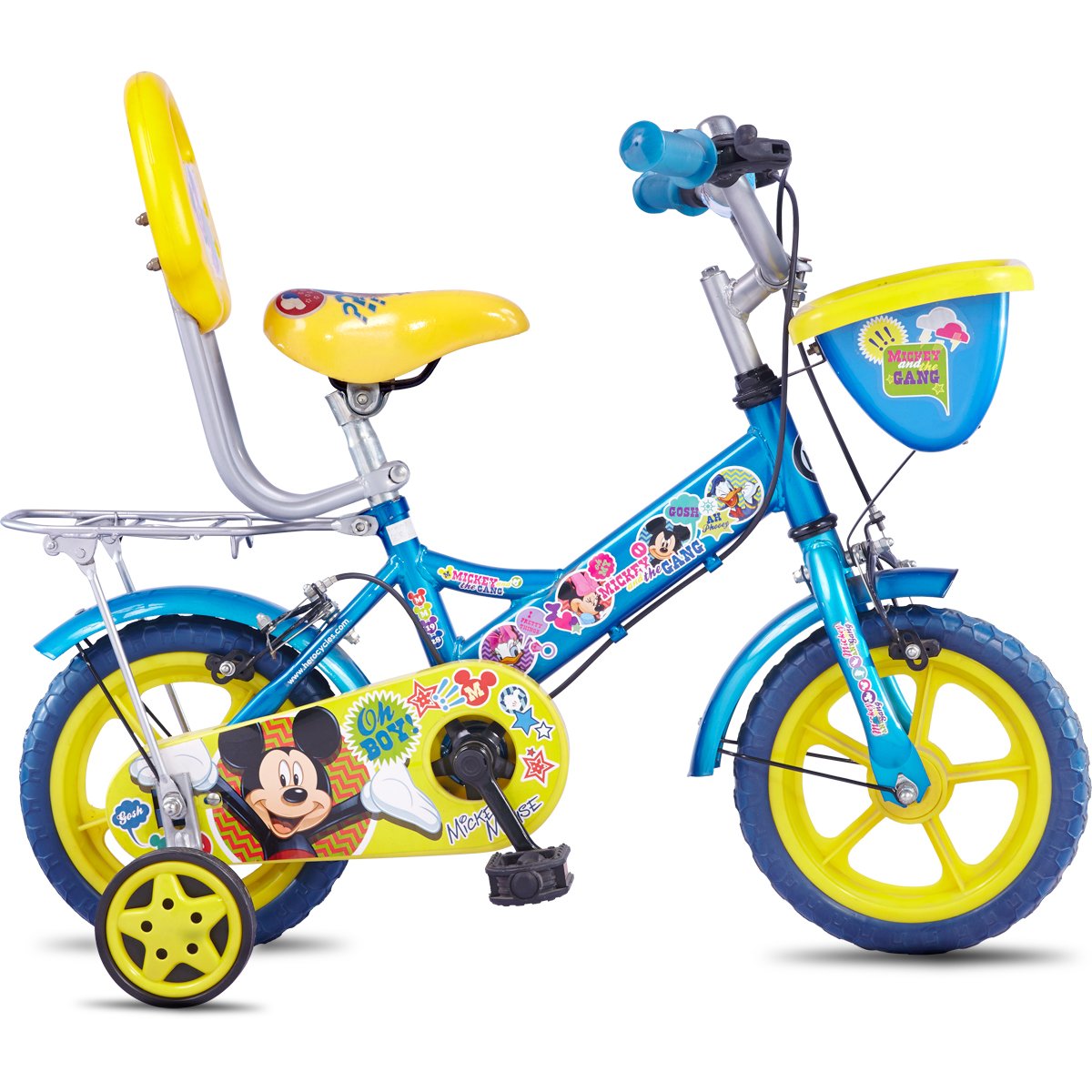 Buy Hero Disney 12T Mickey Junior Cycle With Carrier 8-inches (Blue ...