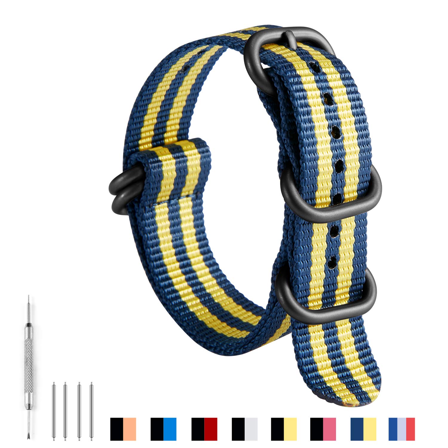 Nato Zulu Watch Strap Thick G10 Premium Ballistic Nylon Replacement ...
