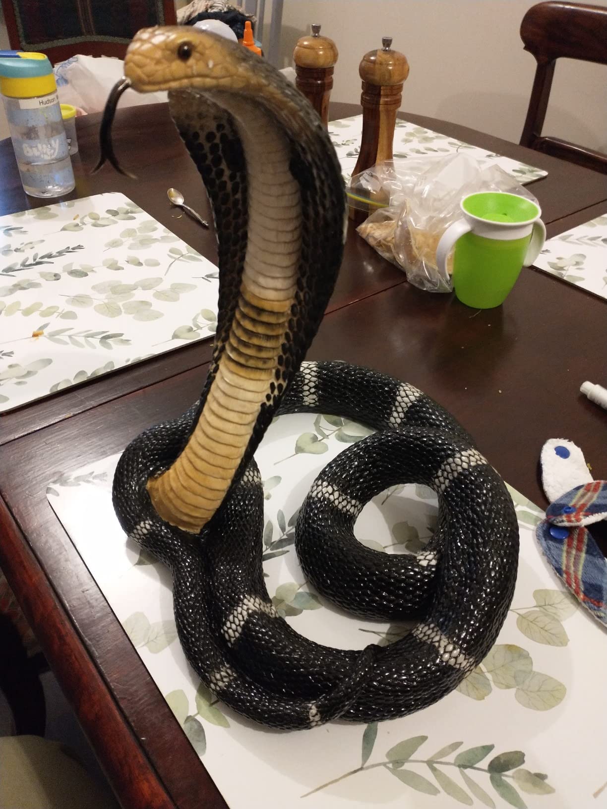 Amazon.com: 13 Inch Animal Figure Coiled King Cobra Snake Collectible ...