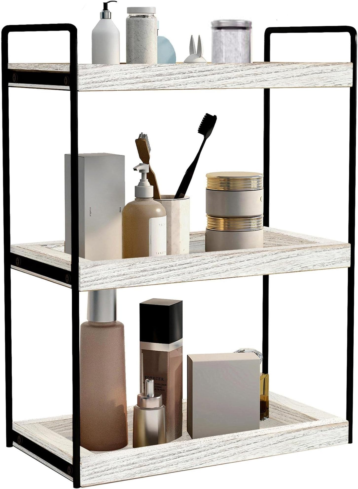 Amazon.com: ZGO 3-Tier Bathroom Organizers and Storage Countertop ...