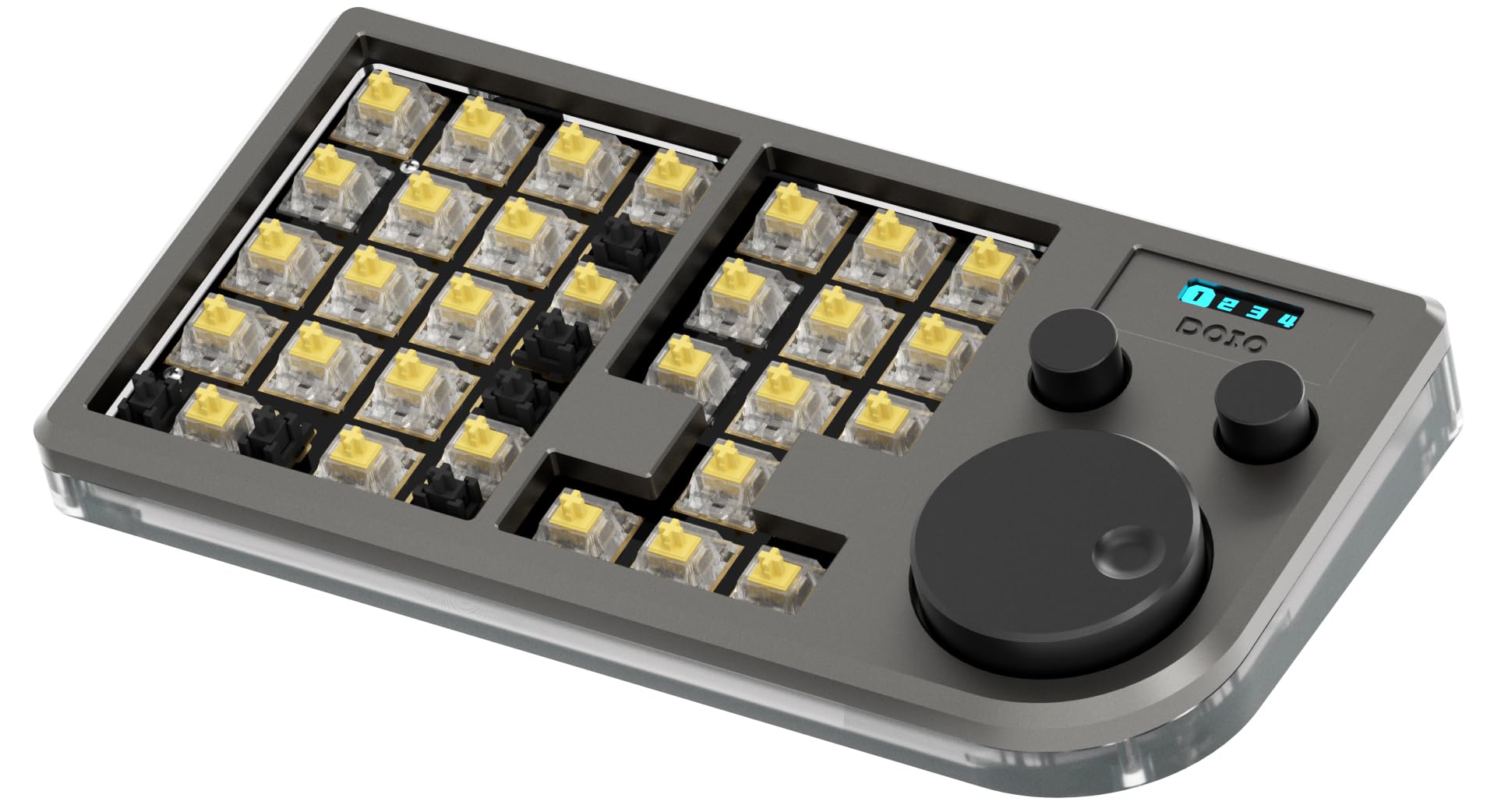 Amazon.com: KEEBMONKEY Megalodon 30% Designer Keyboard/Macro Pad QMK ...