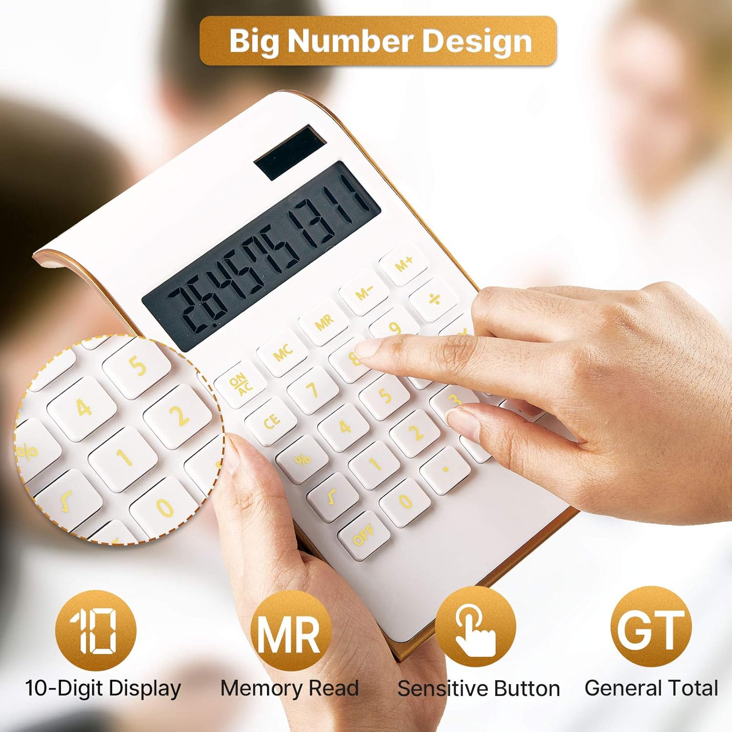 Buy 2 Pieces Office Home Calculator Slim Calculator Cute Calculator ...