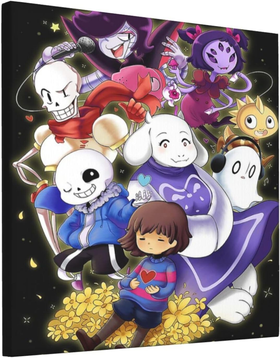 Amazon.com: BNALAO Sans Cartoon Undertale Anime Canvas Painting Cartoon ...