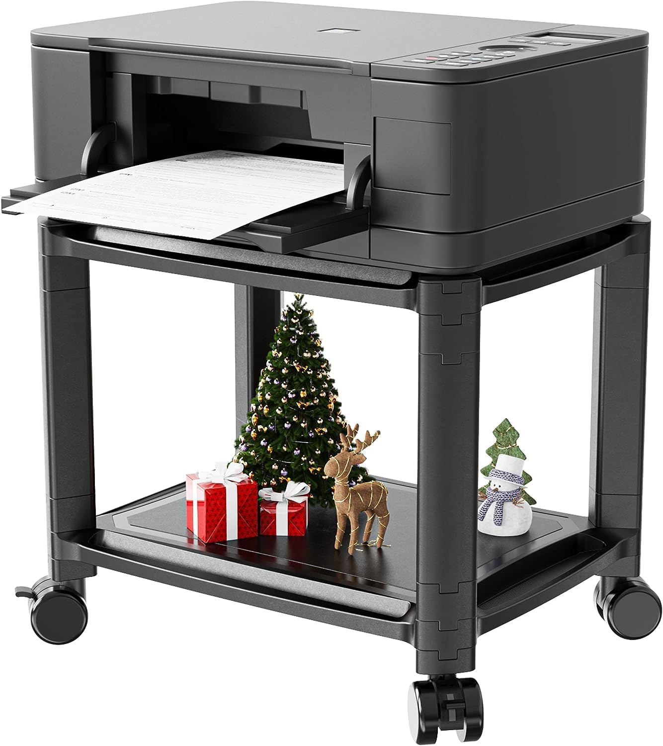 PUTORSEN® Printer Stand with Wheels, Printer Rolling Cart, Height ...