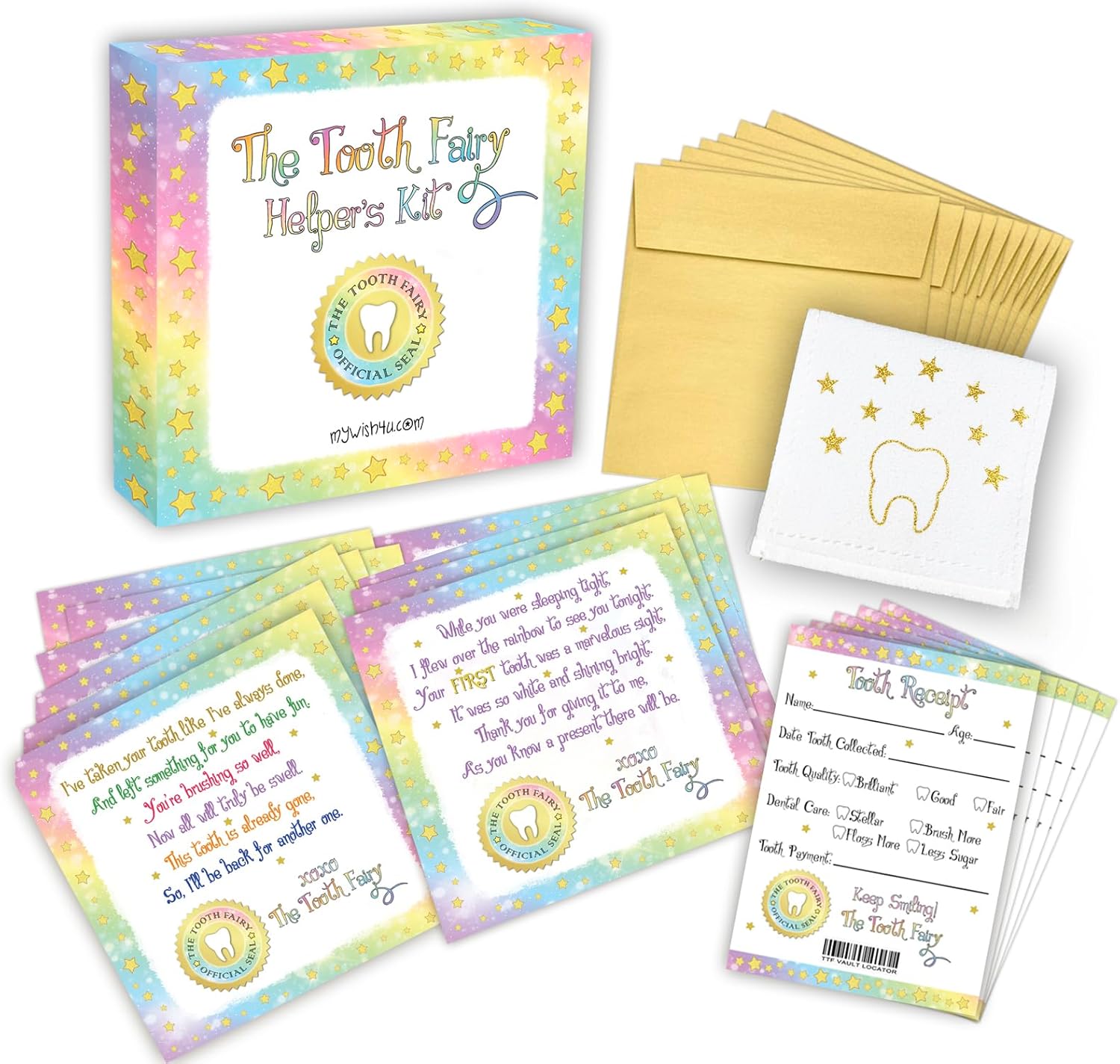 Amazon.com : Notes From Me! Tooth Fairy Kit for Boys and Girls, Magical ...