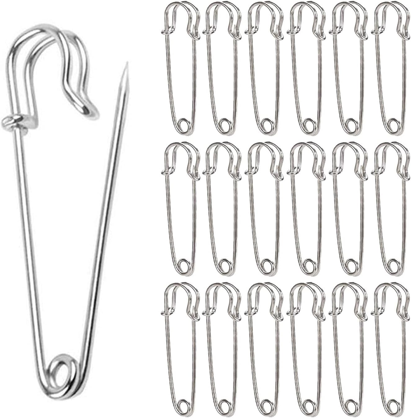 Amazon.com: 30 Pack Large Safety Pins, 4" Heavy Duty Blanket Pins for ...
