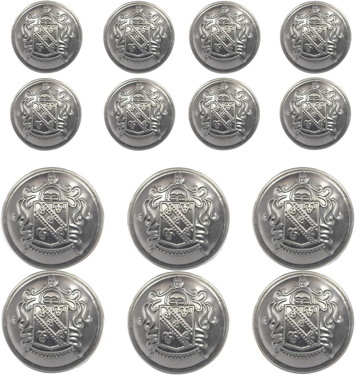 Amazon.com: 16 PCS Metal Blazer Button Silver Buttons for Blazers ...