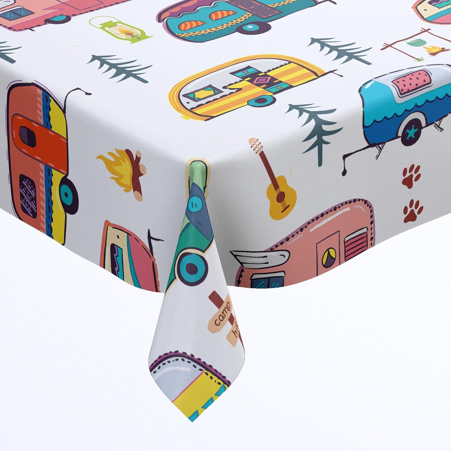 Amazon.com: DPLin 3Pcs Rectangle Camping Party Tablecloth Camper ...