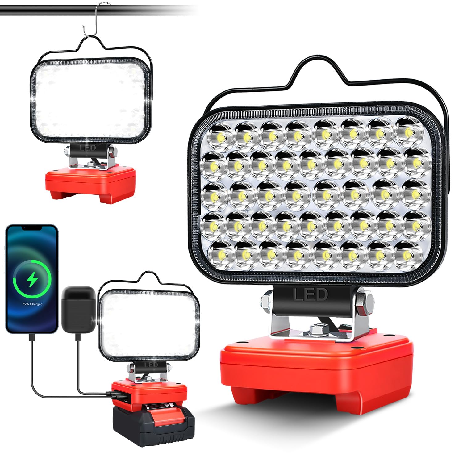 Cordless LED Work Light for Einhell 18V PXC Power X-Change Battery ...