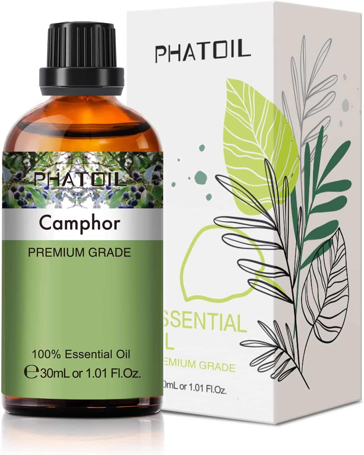 Amazon.com: Plant Guru Camphor Essential Oil 4 oz 100% Pure Undiluted ...