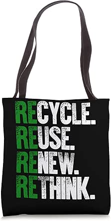 Amazon.com: Recycle Reuse Renew Rethink Earth Green Nature Eco Friendly ...