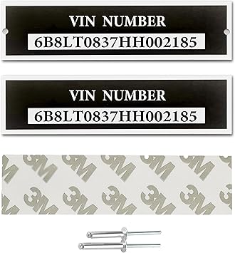 Amazon.com: 𝟰-𝟴 𝗗𝗮𝘆𝘀 𝗗𝗲𝗹𝗶𝘃𝗲𝗿𝘆 - Vin Plates for Trailers,Custom Engraved ...