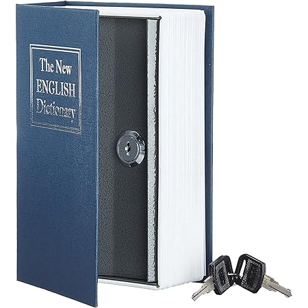 sinex Dictionary Style Iron Secret Hidden Book Safe Vault Locker Box ...