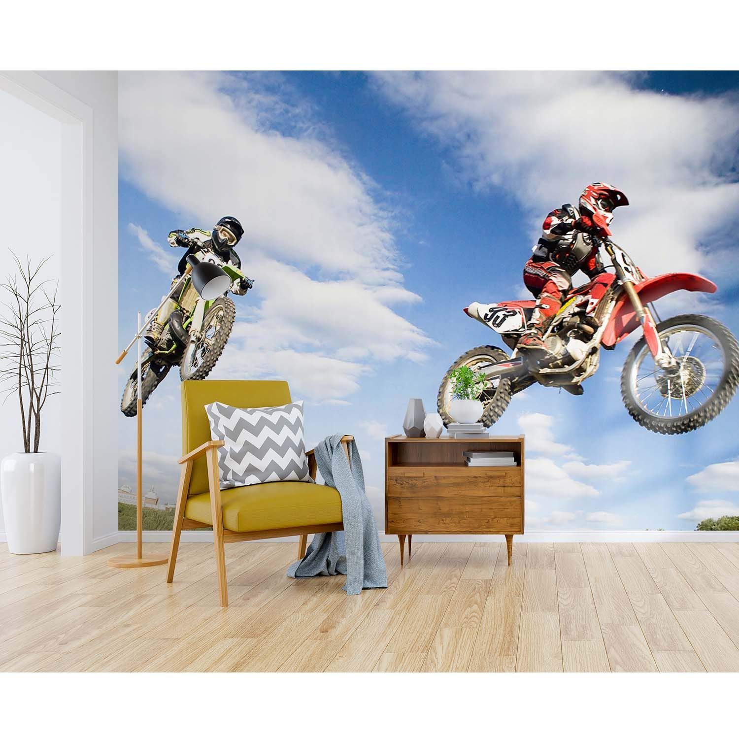 Motocross Bedroom Wallpaper Dirt Bike Wall Decals In Sports Wall
