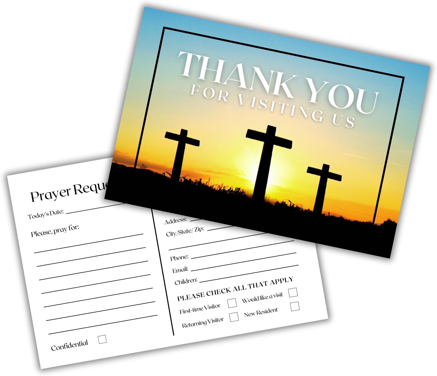 Amazon.com : Lashicorn Church Visitor Cards to fill out Welcome Prayer ...