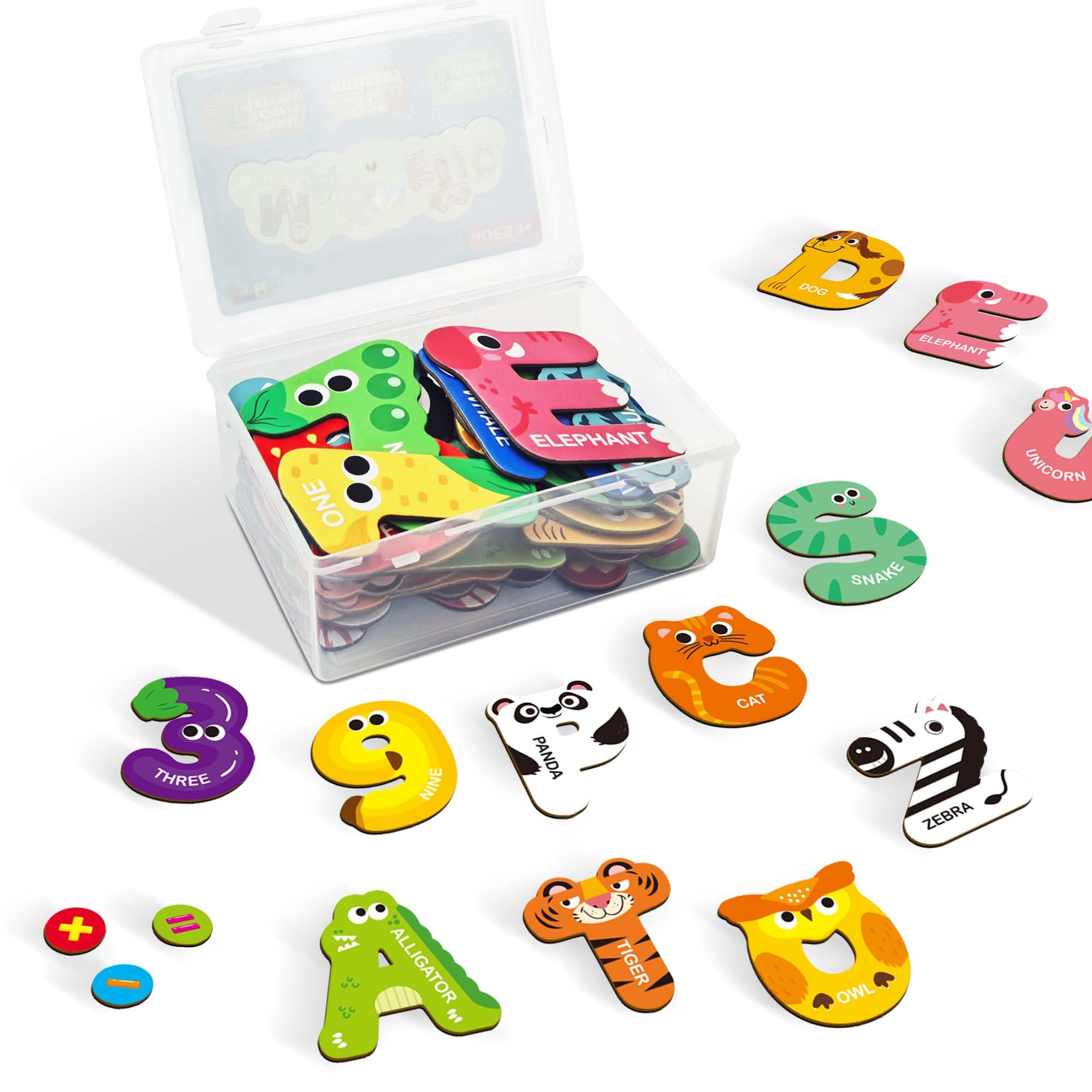 Amazon.com: ArRuKi KIDS Large Magnetic Alphabet Letters Animal ABC ...