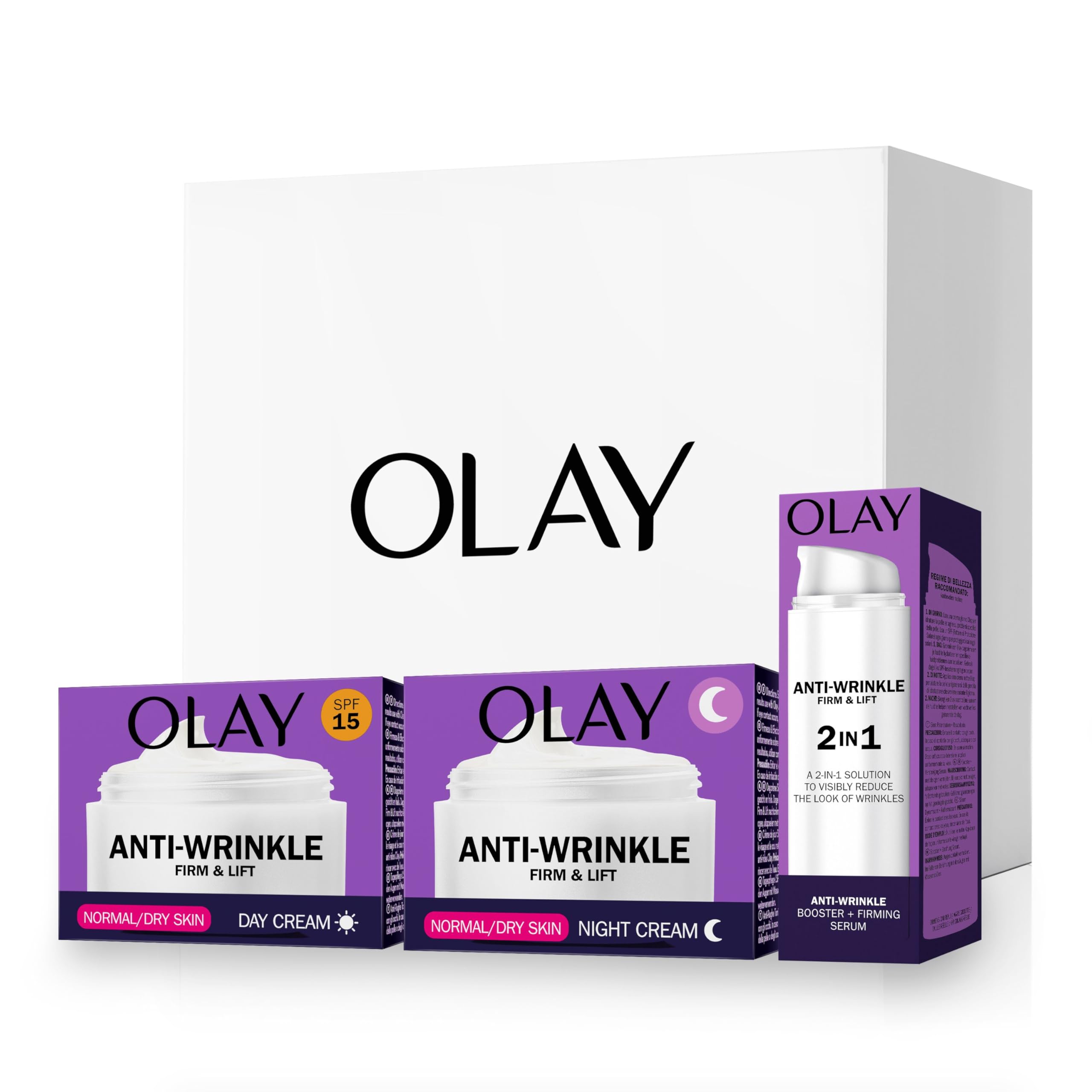 Olay AntiRughe Tonifica & Rassoda Set Regalo: Crema Giorno 50ml + Crema ...