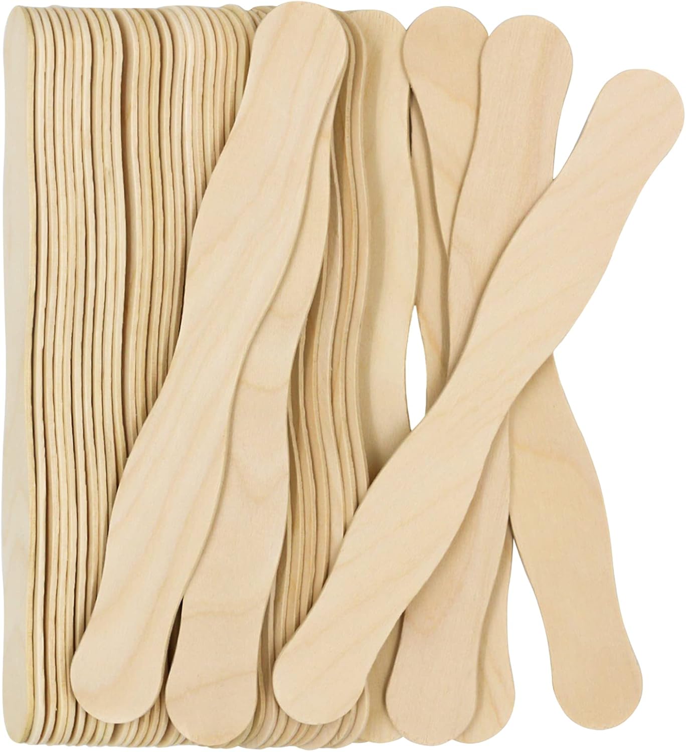 Amazon.com: WISYOK 8 inch Craft Sticks, 120 Pcs, Wood Wavy Sticks, Fan ...
