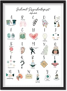 Amazon.com: School Psychologist Alphabet Print Abc Office Wall Decor ...