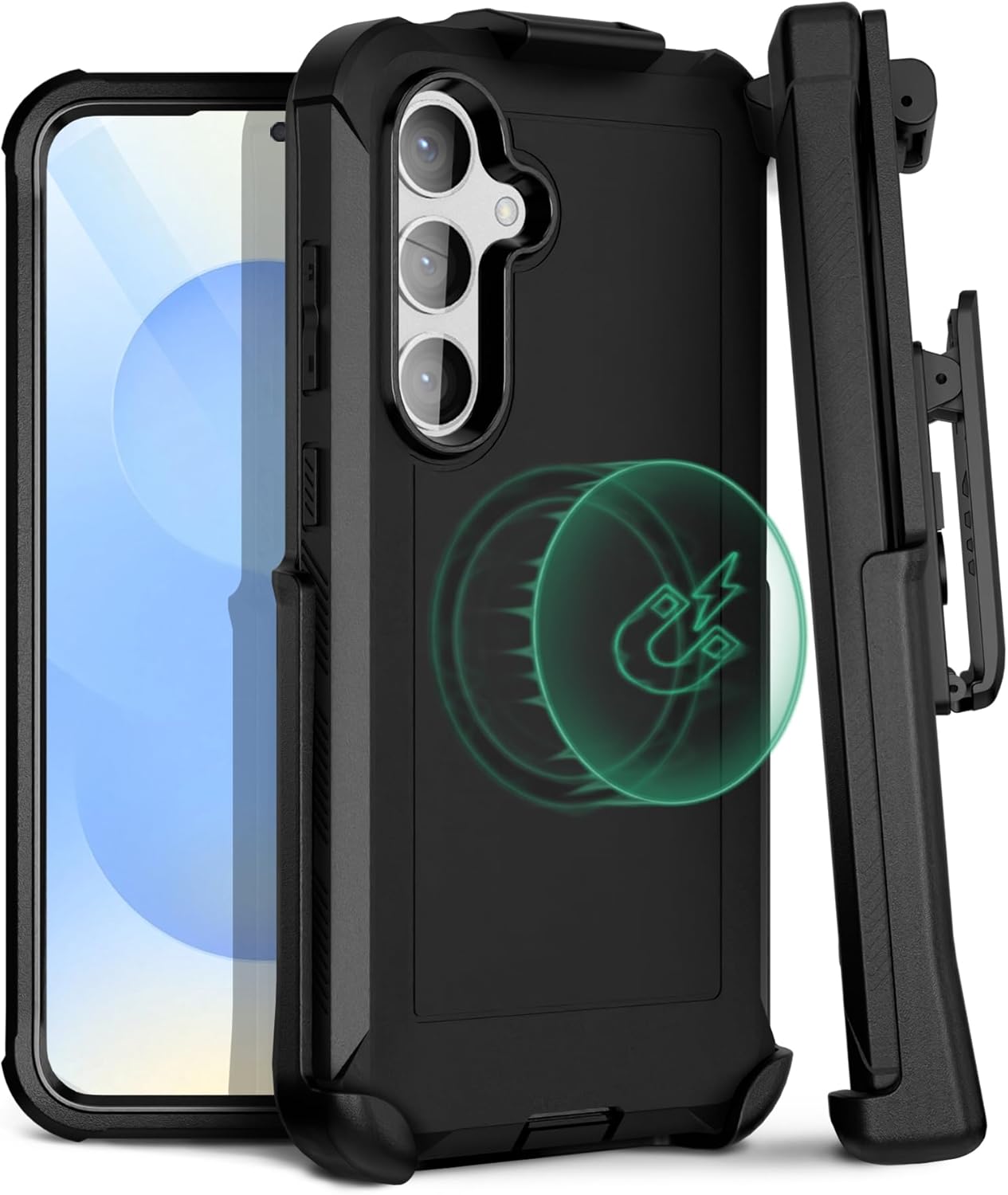 Amazon.com: MOTIVE Designed for Samsung Galaxy s25 Case with Belt Clip, Magnetic Case Magsafe ...