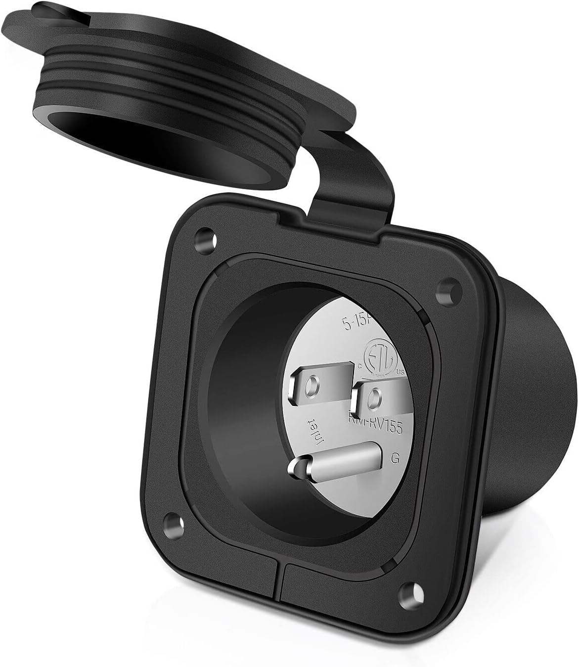 Amazon.com: Fuoequl RV Electrical Outlet 15 amp 125V Inlet RV Marine ...