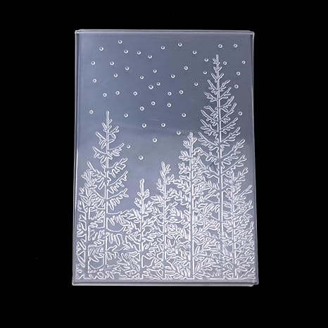 Amazon.com: 3D Embossing Folder, 6.42x4.53 Inch Pine Tree Embossing ...