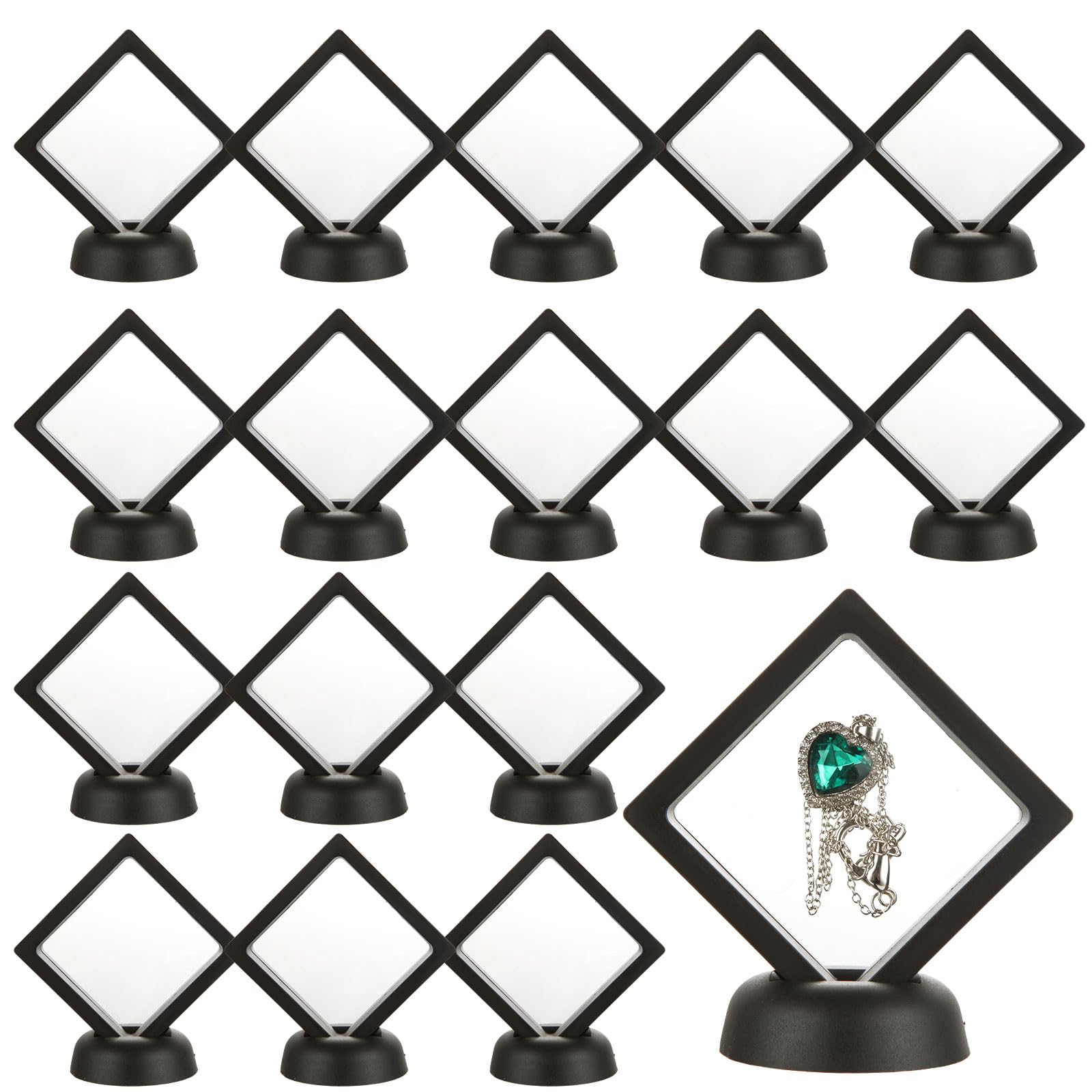 Amazon.com: LDHHYH 20 Pack 3D Floating Display Case, 2.8 x 2.8 x 0.8 ...