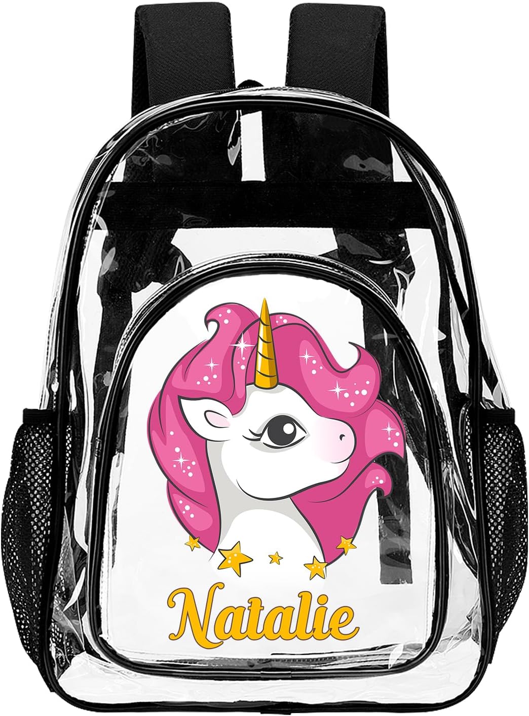 Amazon.com | azalano Personalized Clear Backpack for Boys and Girls ...