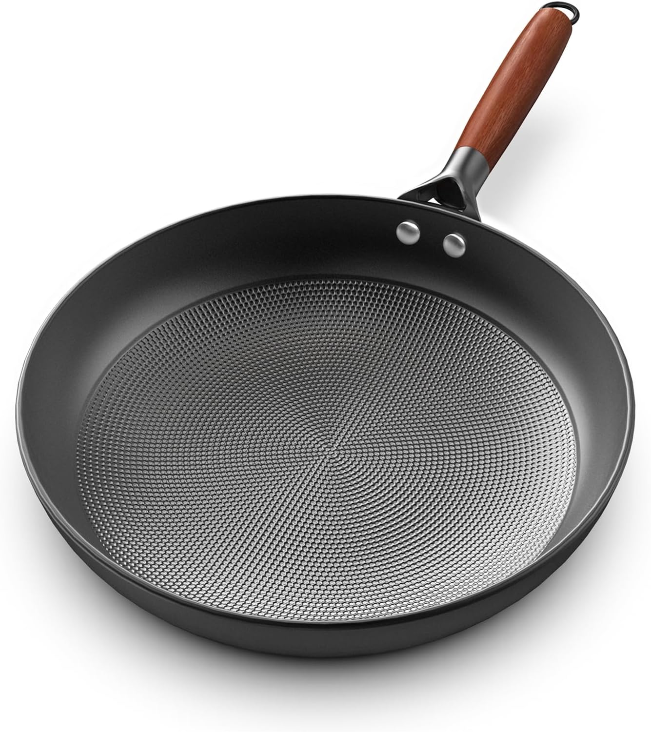 Amazon.com: ZAZY Nonstick Cast Iron Skillets 12'', Non Stick Frying ...
