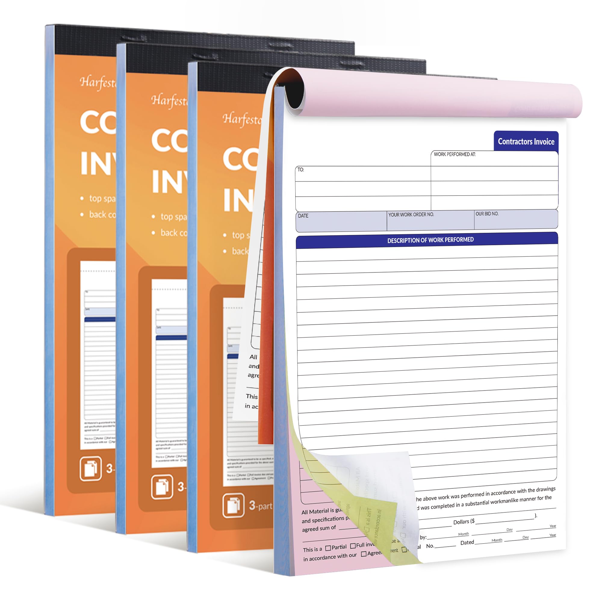 Snapklik.com : Harfesto Large Contractor Invoice Book, Invoice Receipt ...
