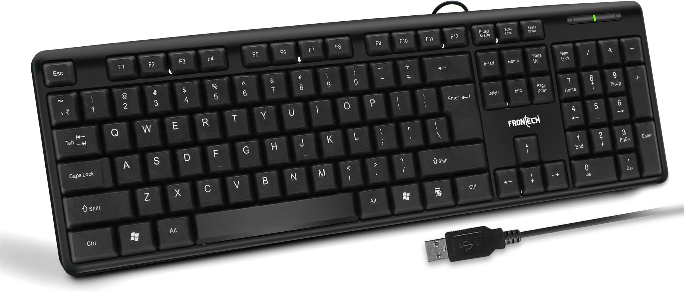 Amazon.in: Buy FRONTECH Wired Keyboard | Membrane Keys with Retractable ...