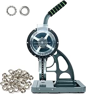 Semi-Automatic Hand Press Grommet Machine, Commercial Puncher Eyelet Feeding Tool with 3/8"(10 ...