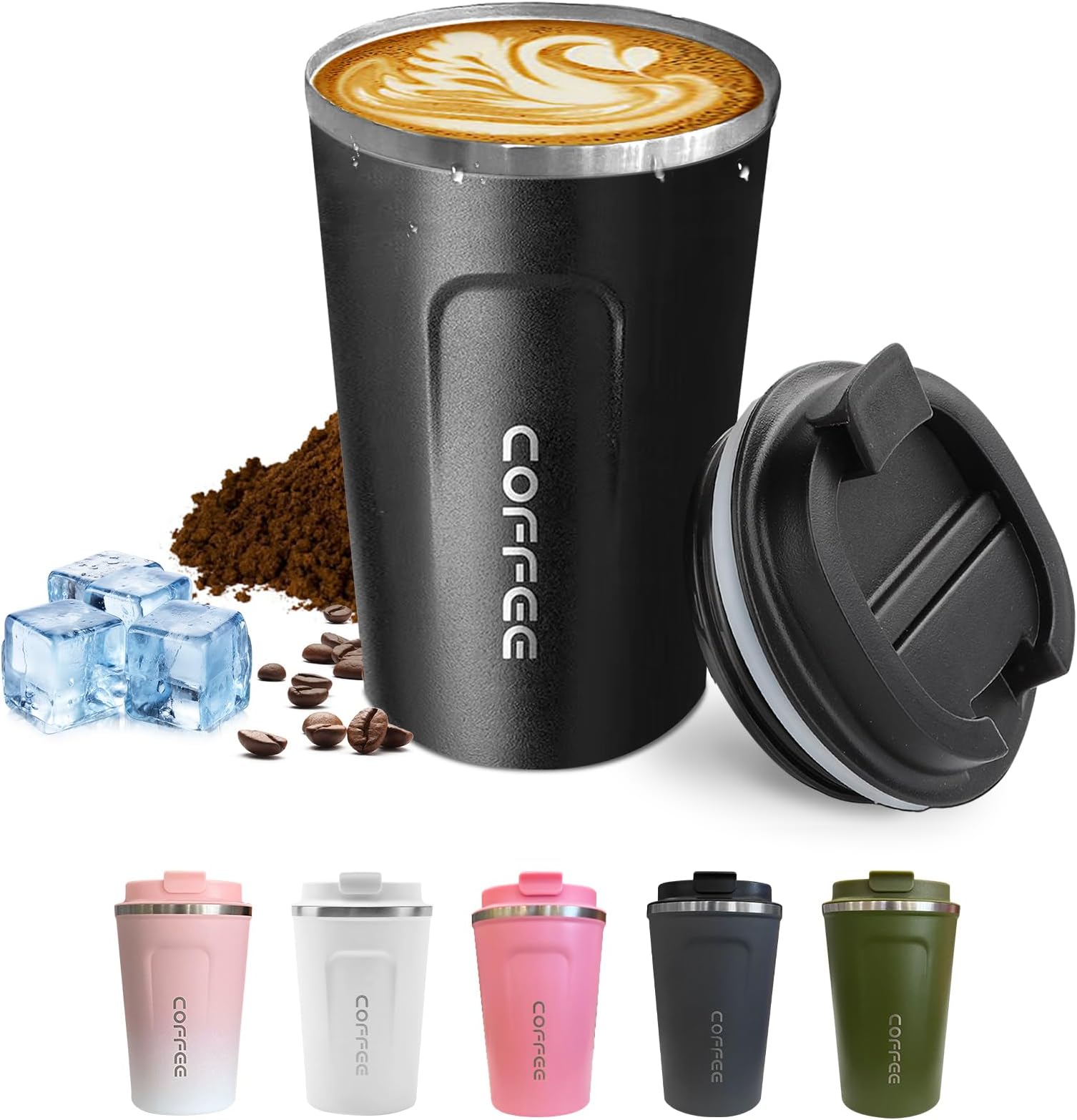 Amazon.com: Coffee Mug 12oz - Insulated Coffee Travel Mug Spill Proof ...