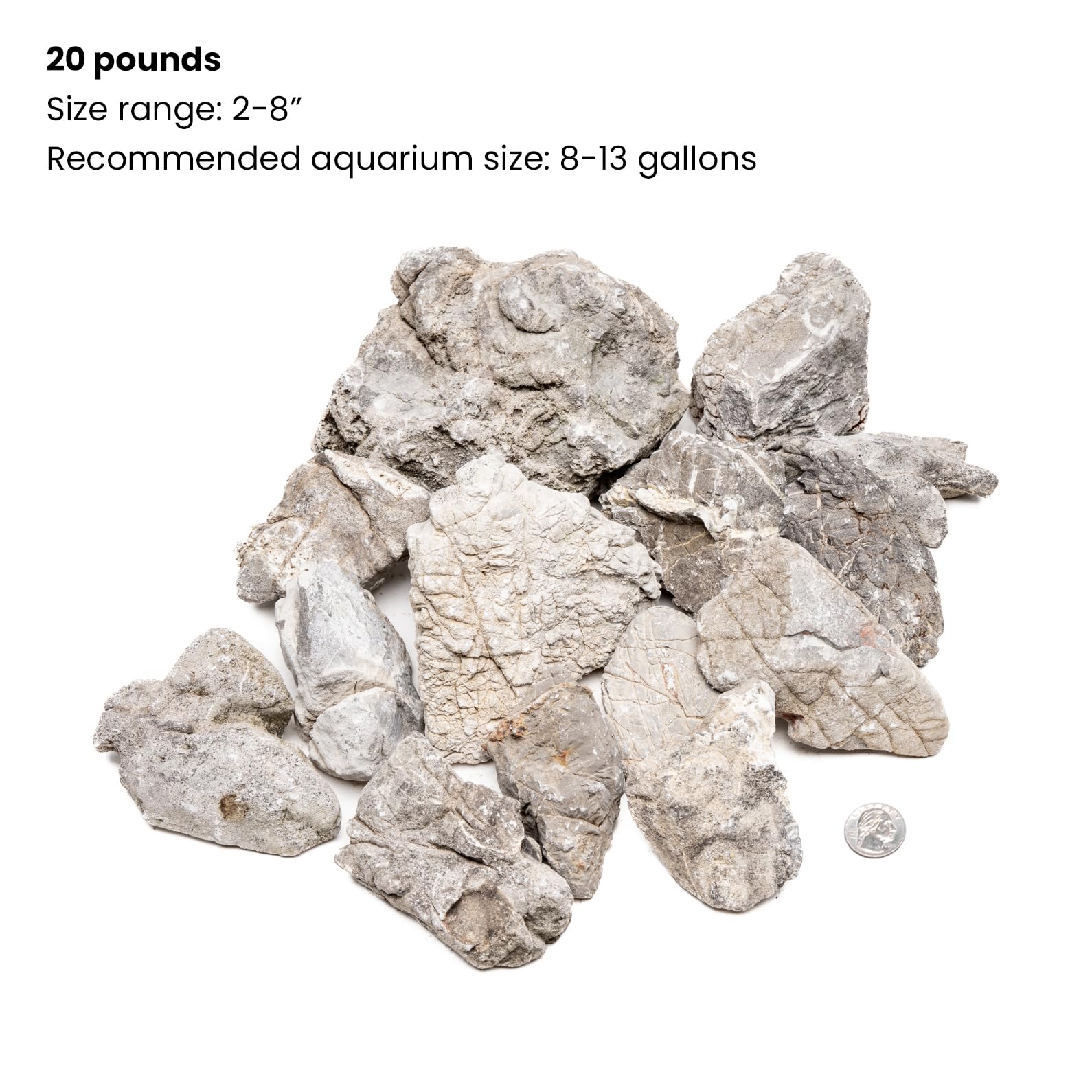 Reptile Enclosure Decor Seiryu Stone For Aquarium 20 Pounds - Natural ...