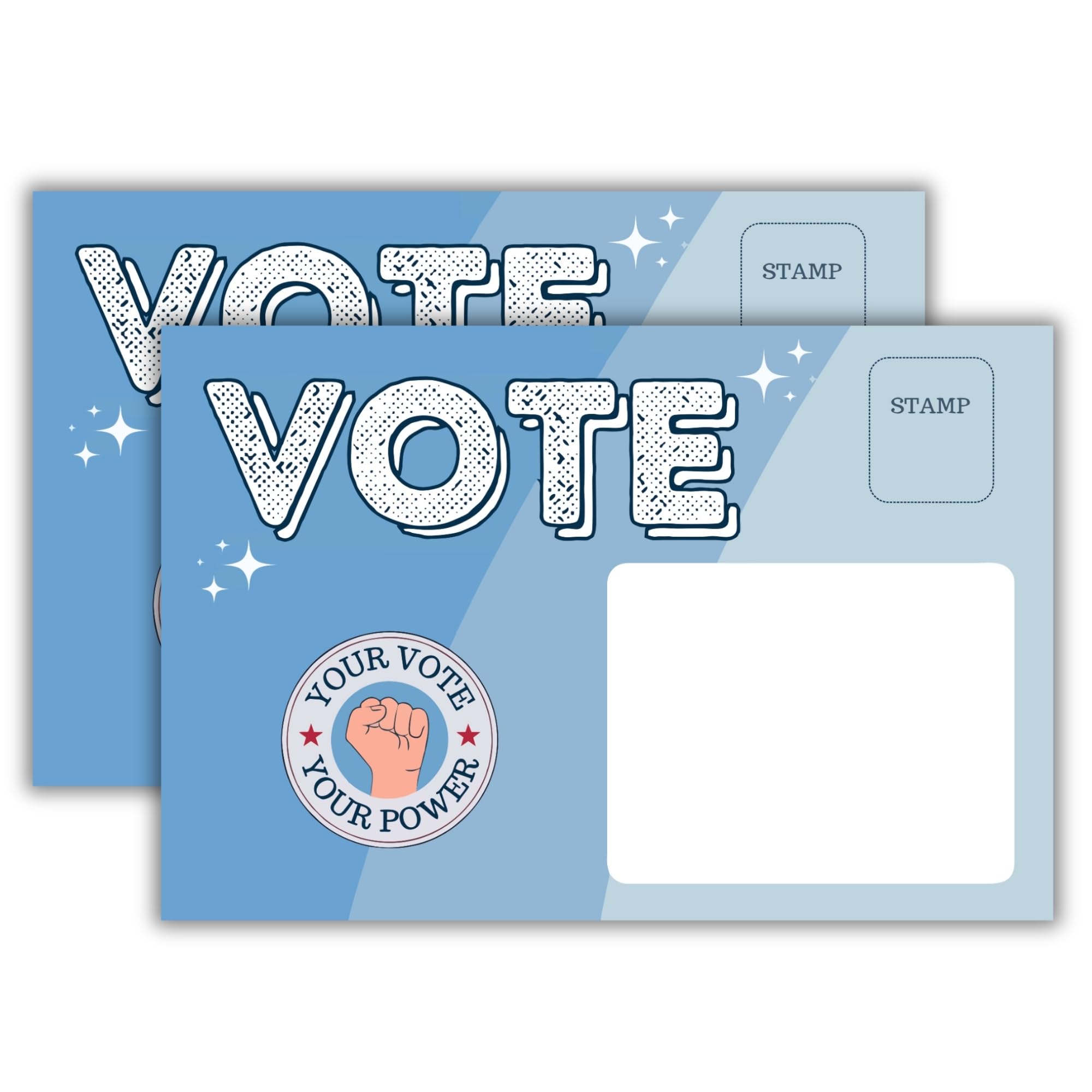 Amazon.com : Mie Creations 100 Bulk Vote Postcards, Blank Back ...