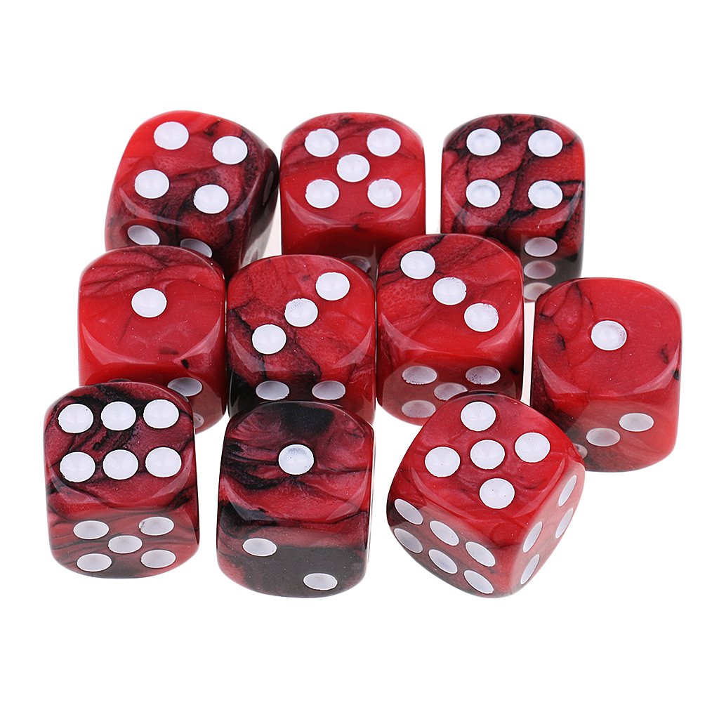 UJEAVETTE® 10X Six Sided D6 Dice Dotted for Dungeons and Dragons MTG ...