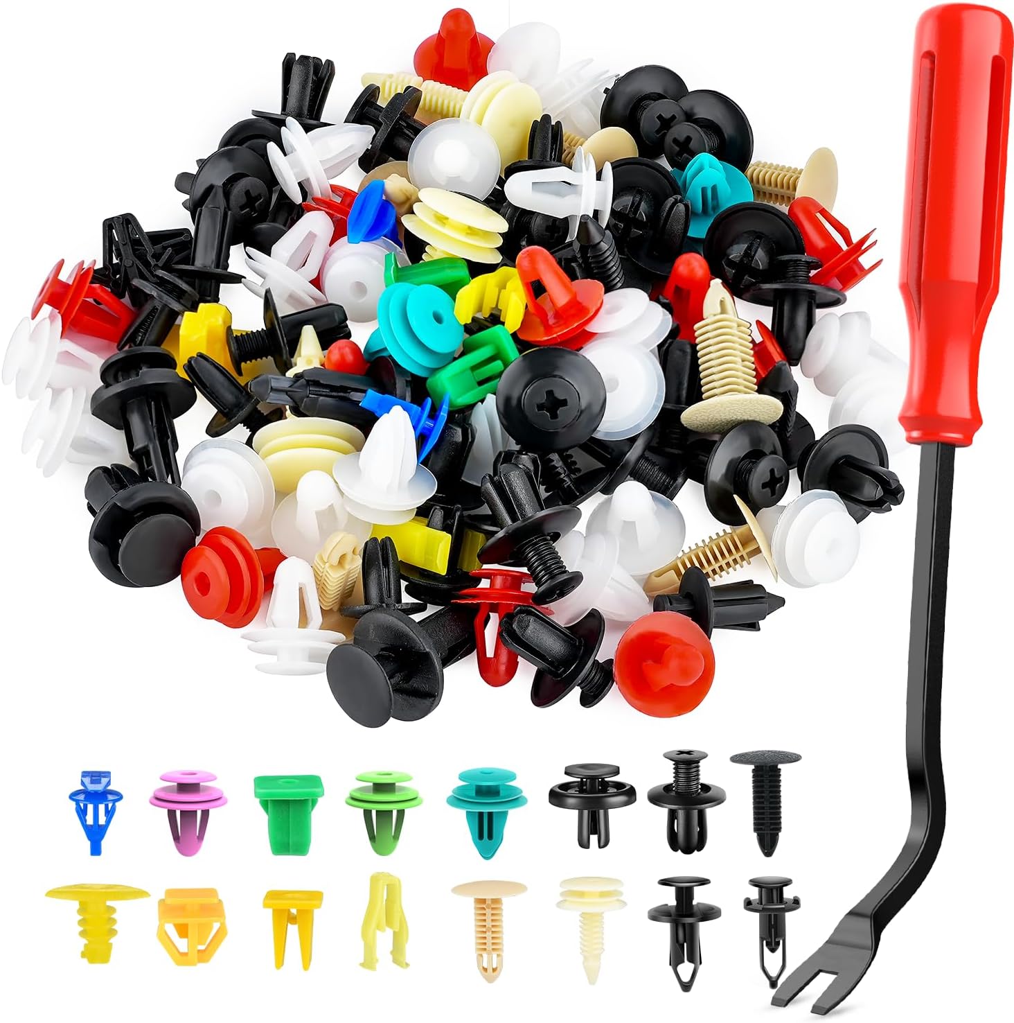 Amazon.com: 500PCS Universal Mixed Car Door Panel Trim Bumper Fenders ...