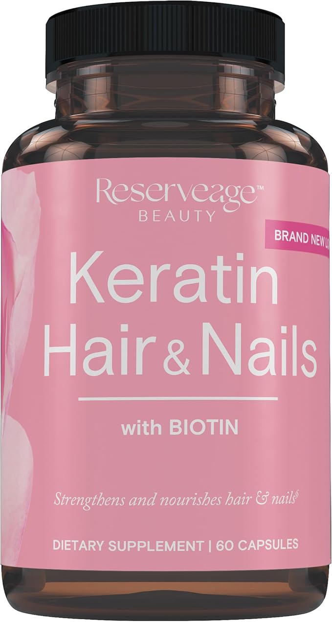 Amazon.com: Reserveage Keratin Hair Booster with Biotin - Keratin ...