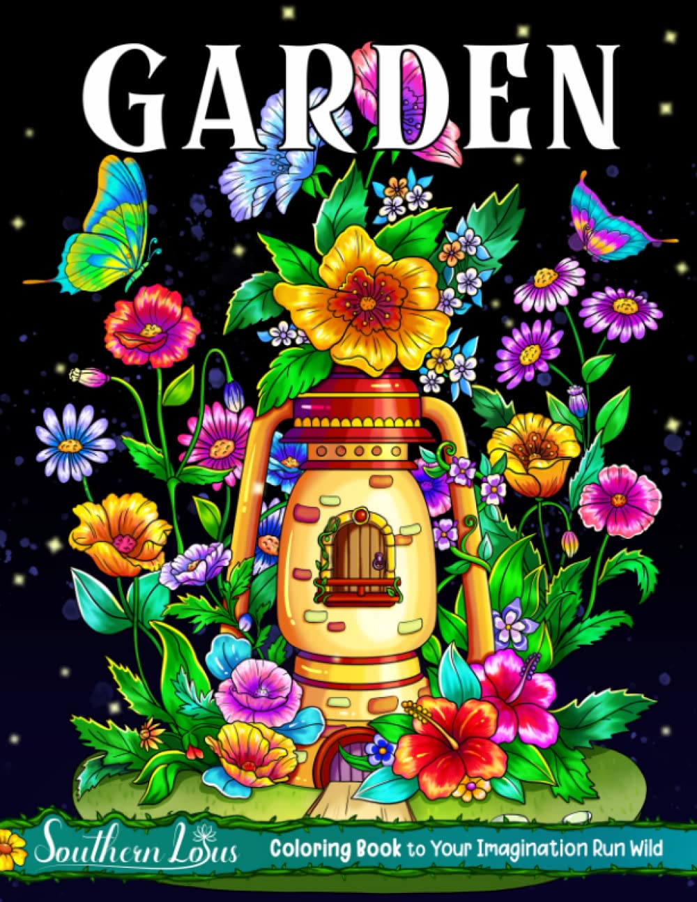 Garden Coloring Book: Adult Colored Pages Featuring Beautiful Flowers ...