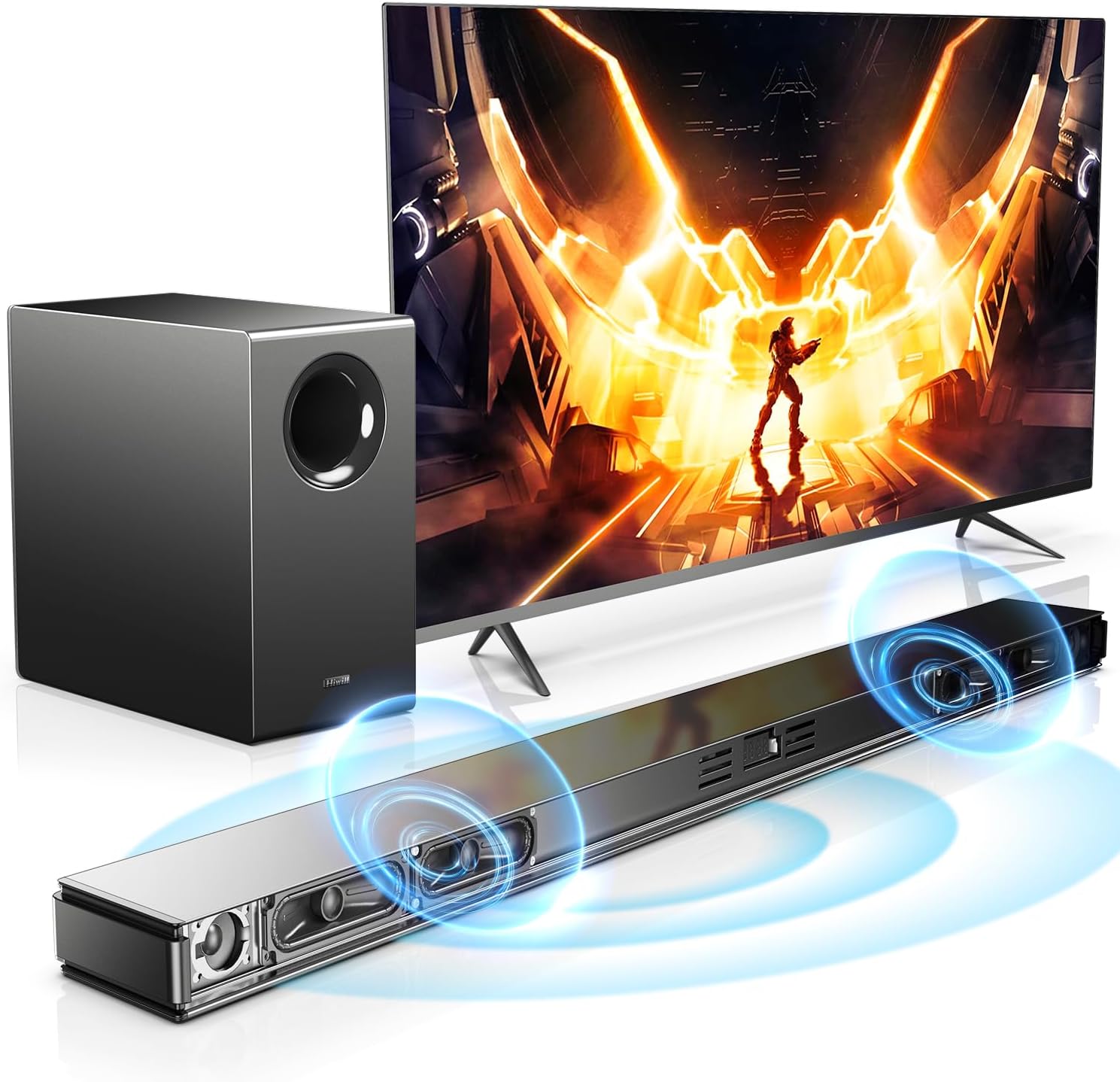 Amazon.com: Hiwill 4.1ch Sound Bars with 7 Powerful Speakers & 120dB ...