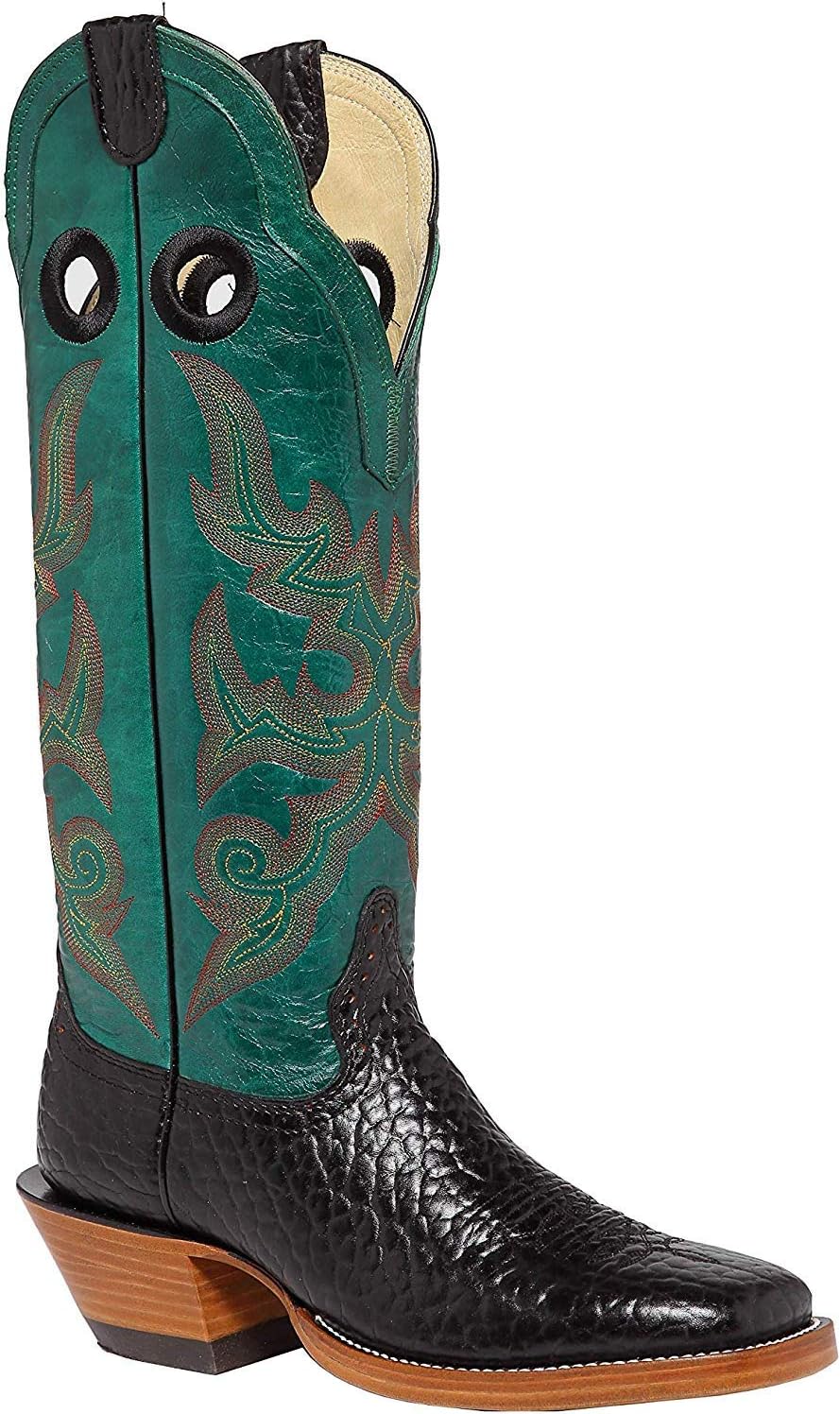 Amazon.com | Hondo 3478 Mens Black Bullhide Buckaroo Boots - US 8 ...