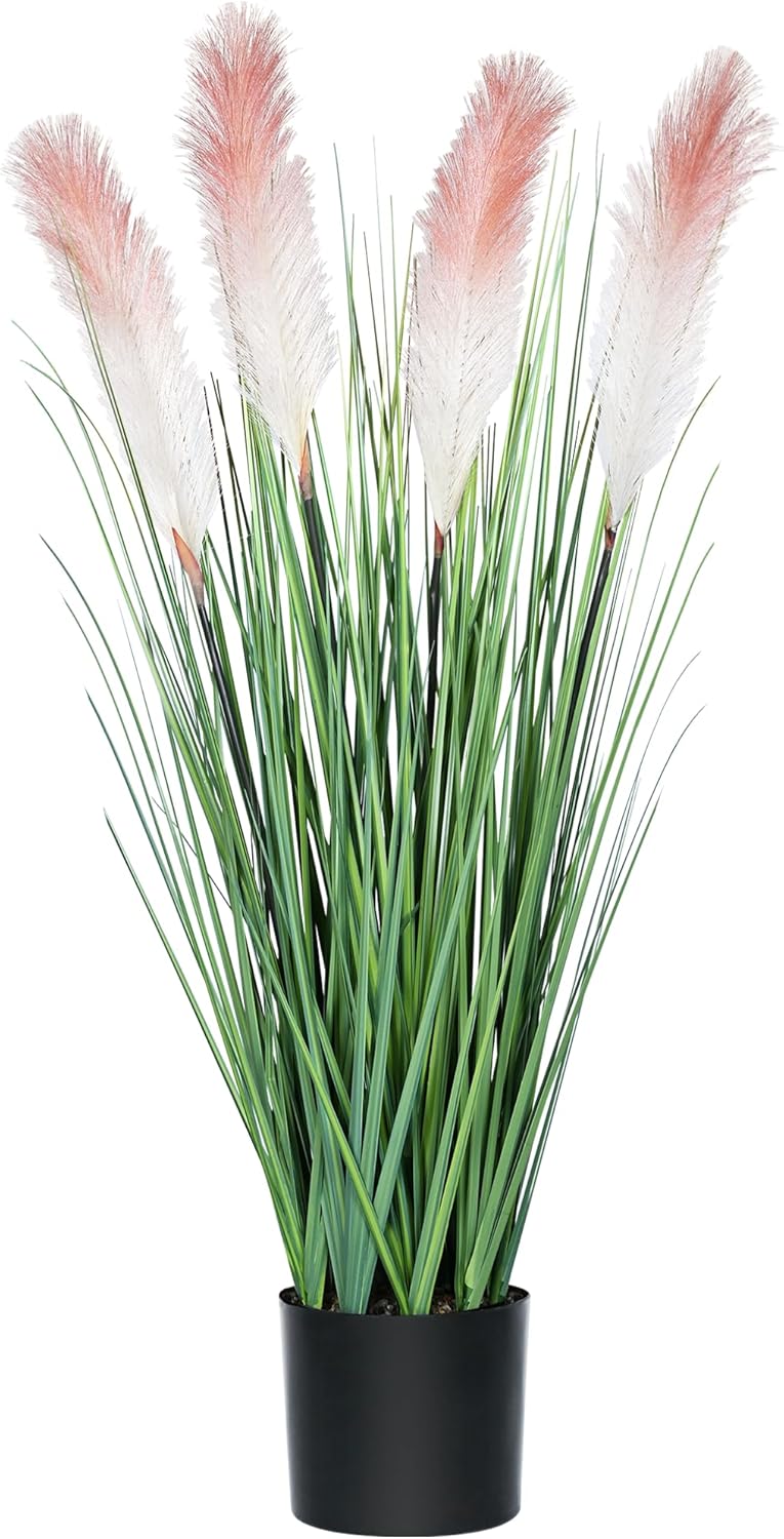 Amazon.com: colorspec 33 Inch Tall Artificial Plants Indoor, Reed ...